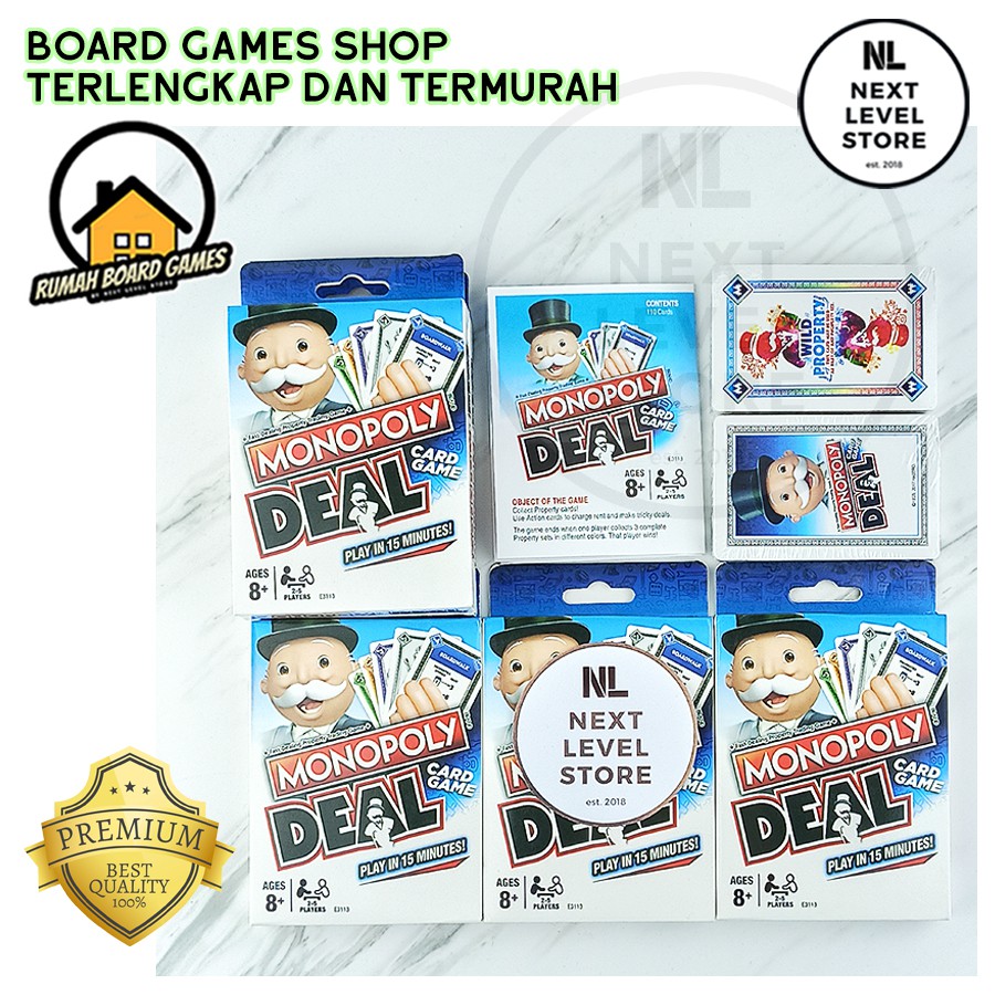 Jual Monopoly Deal Card Game - Blue Version NEW | Shopee Indonesia