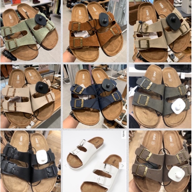 Jual Sandal Slip Rubi - Rex Double Buckle Slide | Shopee Indonesia
