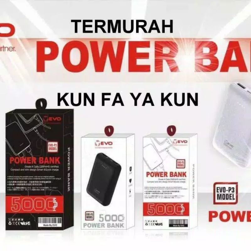 Jual powerbank EVO 5000MAH | Shopee Indonesia