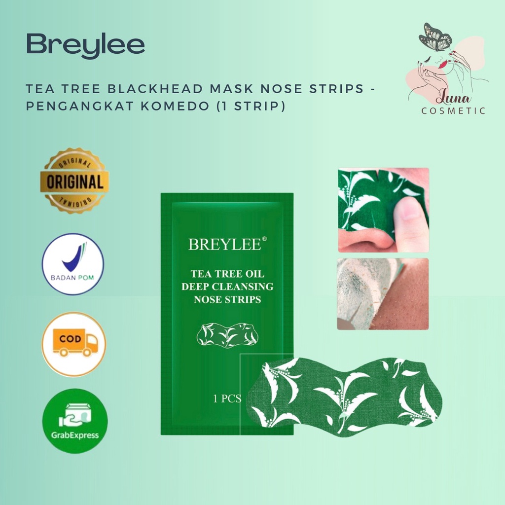 Jual BREYLEE Tea Tree Blackhead Mask Nose Strips - Masker Hidung ...
