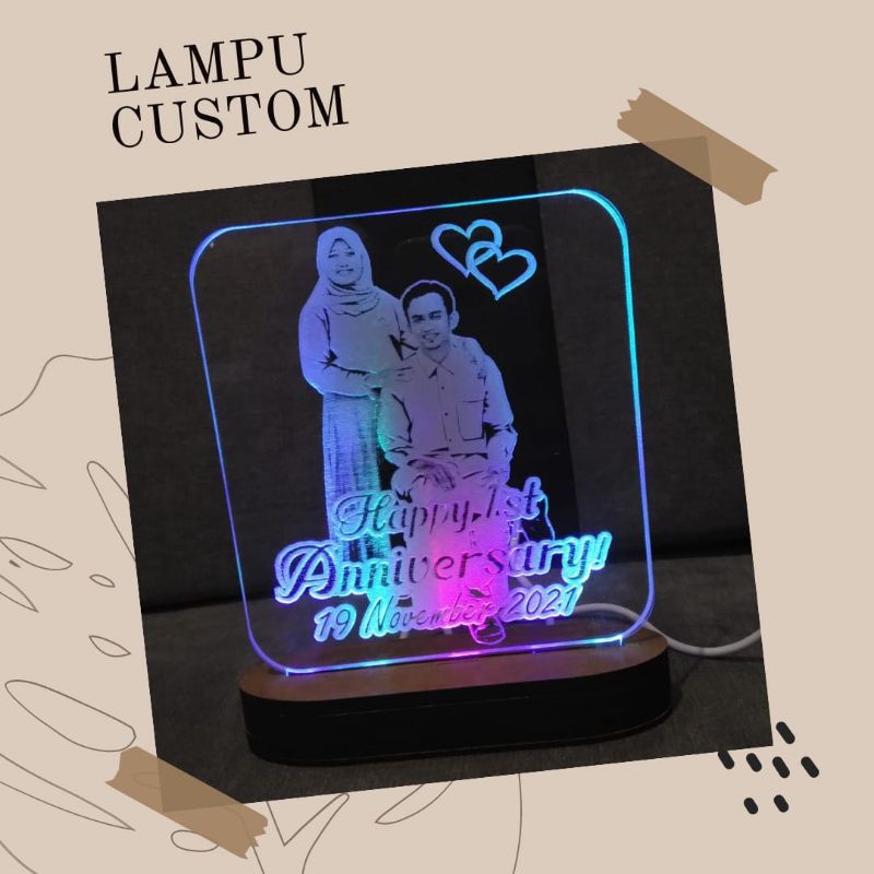 Jual Lampu Akrilik Custom (Lampu Tidur Akrilik) | Shopee Indonesia