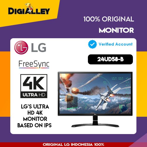 Jual Monitor 24UD58-B FreeSync Black Gaming FullHD 3840 x 2160 Garansi ...