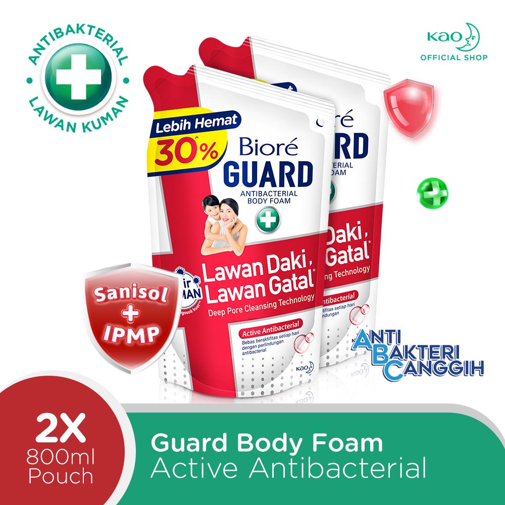Jual Biore Guard Sabun Mandi Active Antibacterial Pouch 2 x 800 ml ...
