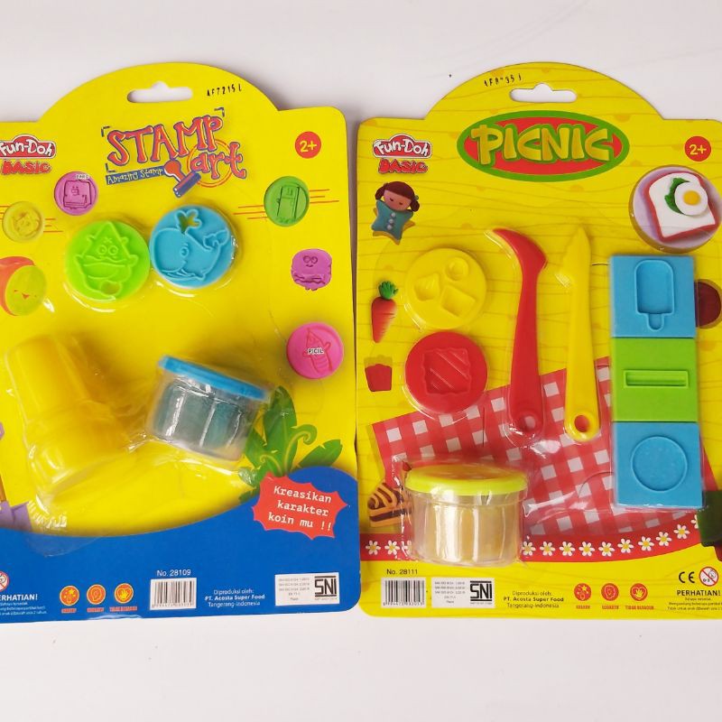 Jual Fundoh Picnic/Stamp Art Set Murah Lilin Mainan Anak/ Plastisin ...