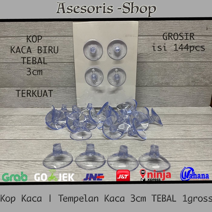 Jual Tempelan Kaca/ Kop Kaca 3cm bahan TEBAL isi 1gross | Kop Kaca ...