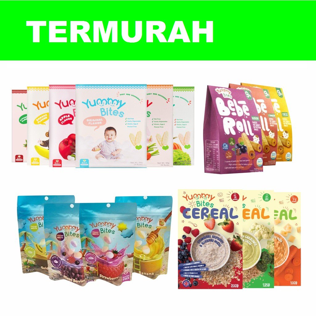 Jual Yummy Bites Snack Crackers Bayi Crackers, Beberoll, Cereal BABIES ...