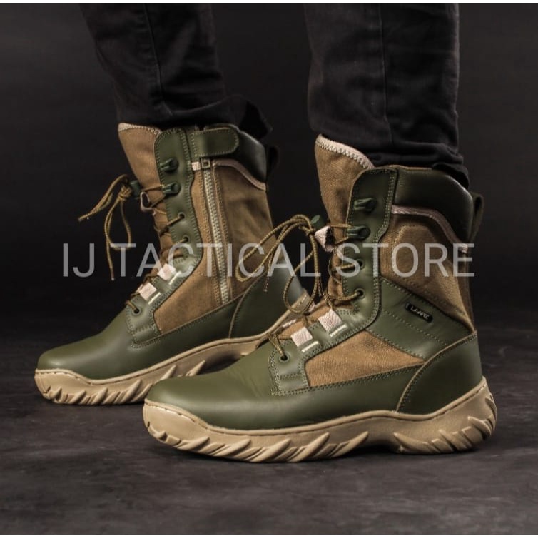 Jual SEPATU BOOT TACTICAL / SEPATU ARMY - LAARZ STEYR AUG Green/Black ...