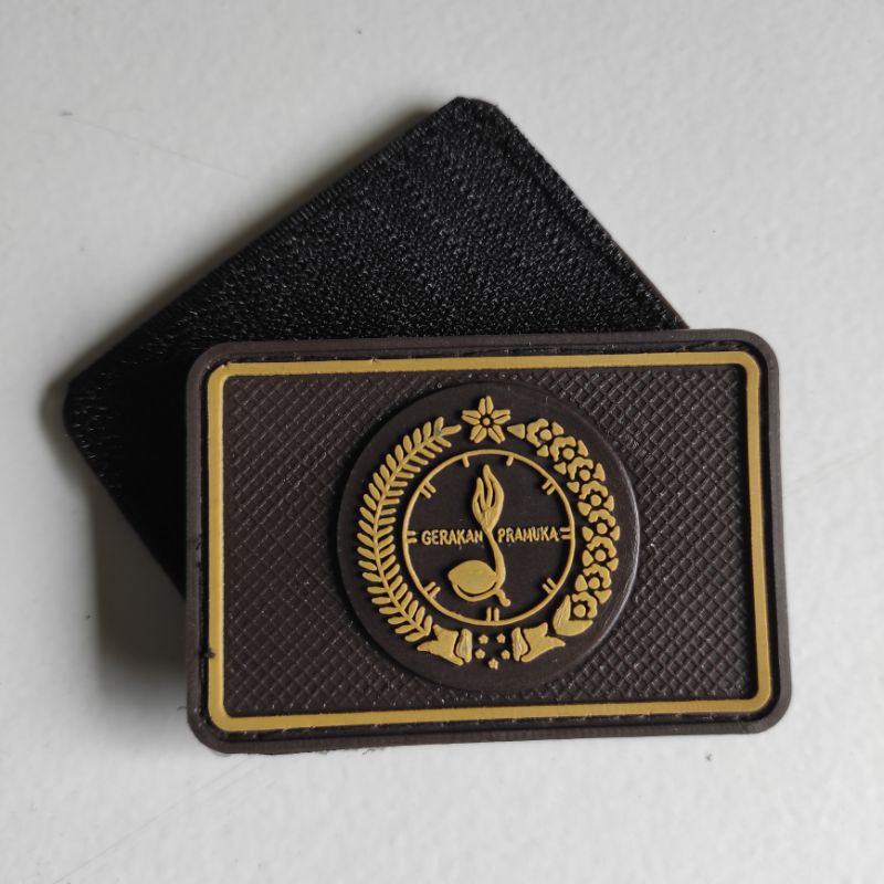 Jual PATCH RUBBER LOGO PRAMUKA TUNAS KELAPA KOTAK DASAR COKLAT TUA ...