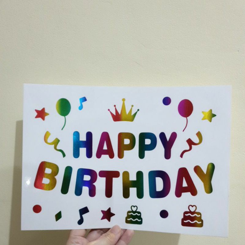Jual Sticker Happy birthday / I love You untuk Bobo Balon / Stiker HBD ...