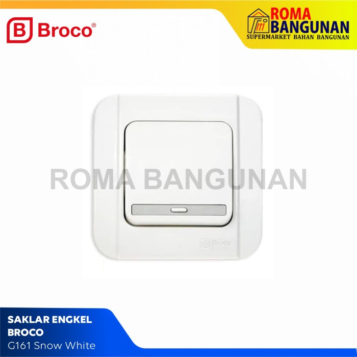 Jual Broco Saklar Engkel Galleo Snow White Galeo G161 | Shopee Indonesia