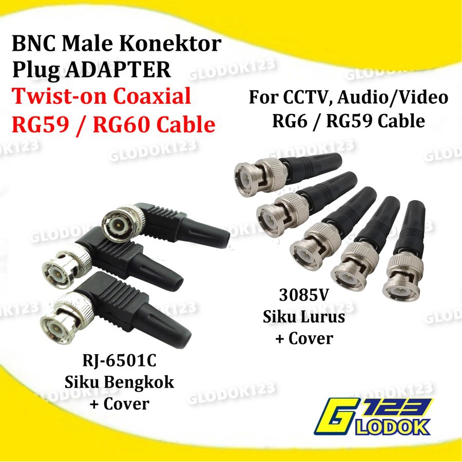 Jual Connector Jack Konektor Jek BNC Drat CCTV RG6 RG59 Male Female Taiwan | Shopee Indonesia