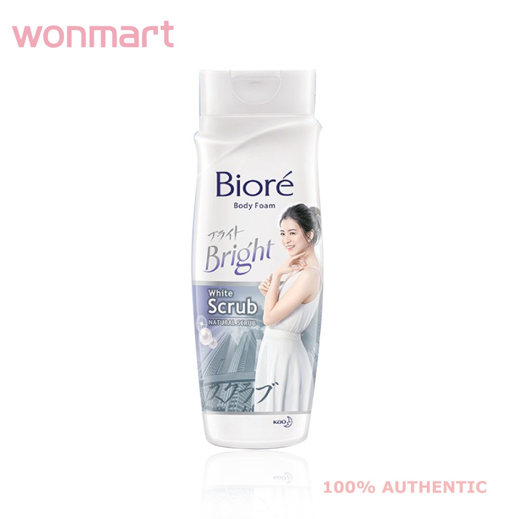 Jual Biore Bright Body Foam White Scrub Botol + All in one 100ml - Botol | Shopee Indonesia
