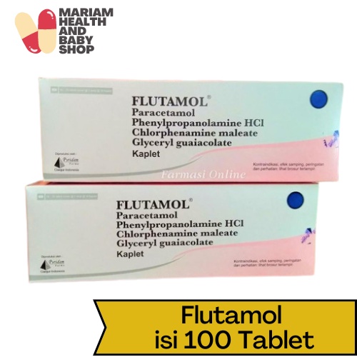 Jual Flutamol Box Isi 100 Tablet | Obat Flu | Pilek | Demam | Hidung ...