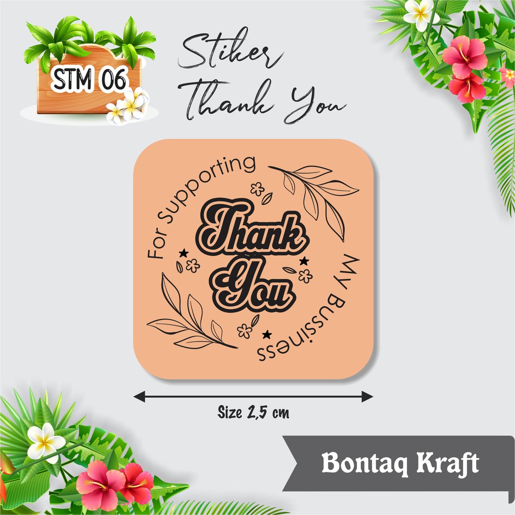 Jual STIKER THANK YOU MINI KRAFT STM 06 | Shopee Indonesia