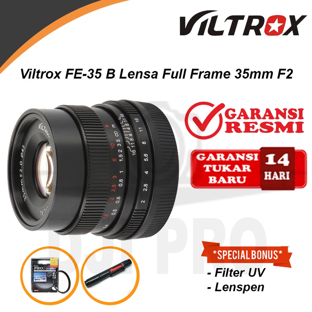 Jual Viltrox FE-35 B Lensa Full Frame 35mm F2 Camera Lens for Sony E ...