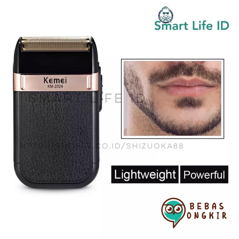 Jual Kemei KM 2024 Alat Cukur Jenggot Kumis Botak Rata Kulit USB Shaver Mesin Cukuran Elektrik ...