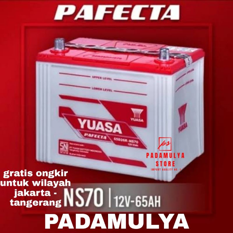 Jual Aki Basah Yuasa Pafecta NS70 12V 65Ah 65D26R Battery Colt Diesel ...