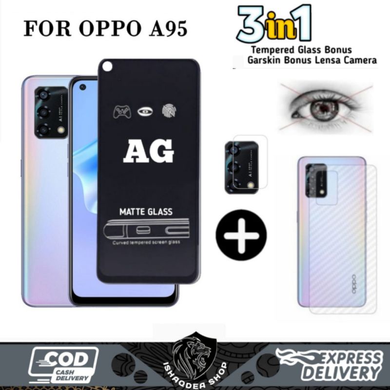 Jual TEMPERED GLASS AG MATTE 3IN1 OPPO A95(4G) A54(4G) A54(5G) A74(4G ...