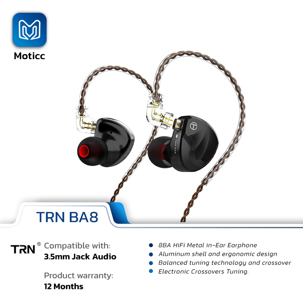 Jual TRN BA8 with Mic 16BA Driver 18 Balanced Amartur In Ear Monitor | Shopee Indonesia