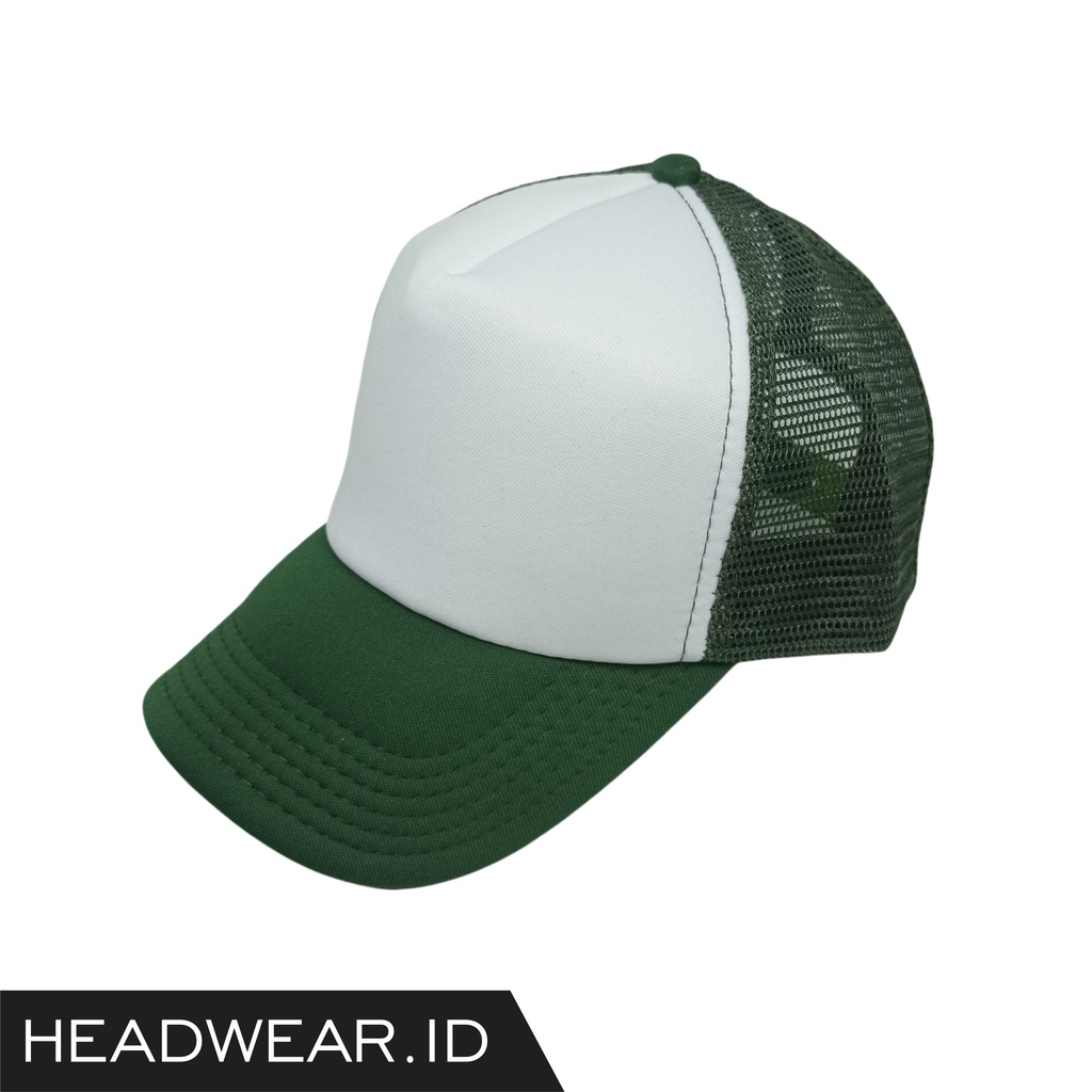 Jual Topi Jaring Trucker Army-Putih-Army Polos Dewasa Premium | Shopee ...