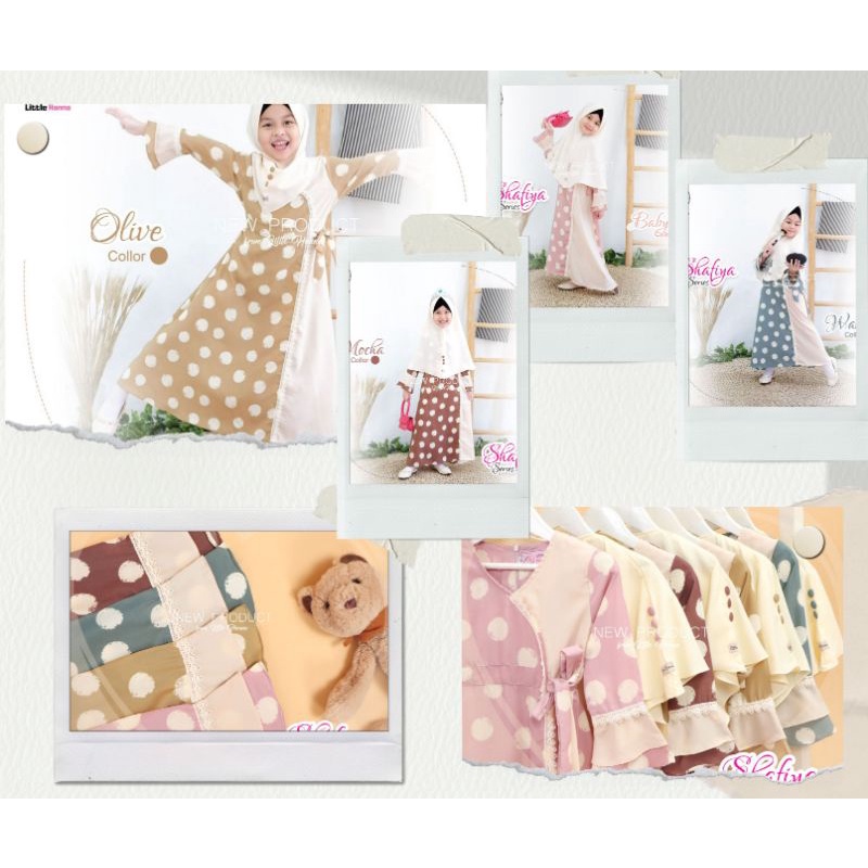 Jual SET GAMIS SHAFIYA KIDS LITTLE HANNA 4 6 8 TAHUN WOLLPEACH (READY ...