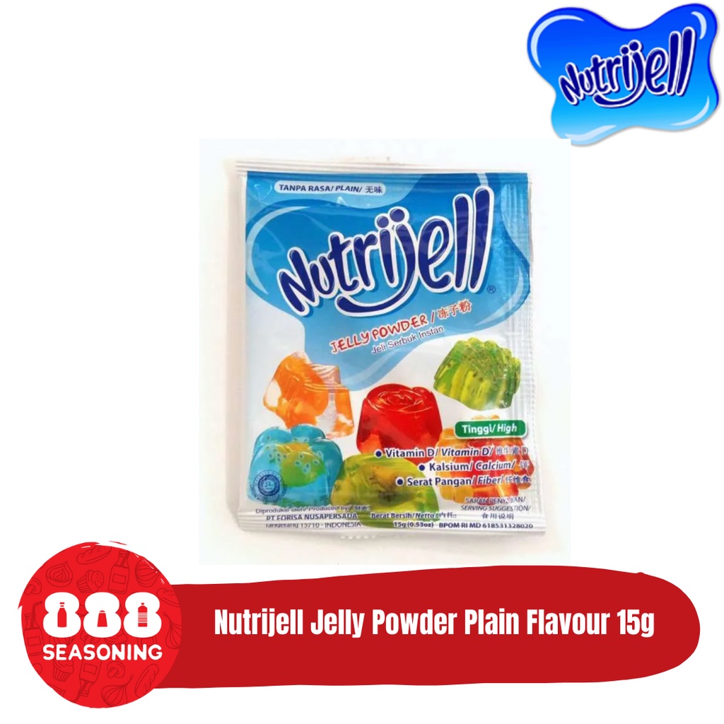 Jual NUTRIJELL REGULER PLAIN FLAVOUR JELLY POWDER 15g | Shopee Indonesia