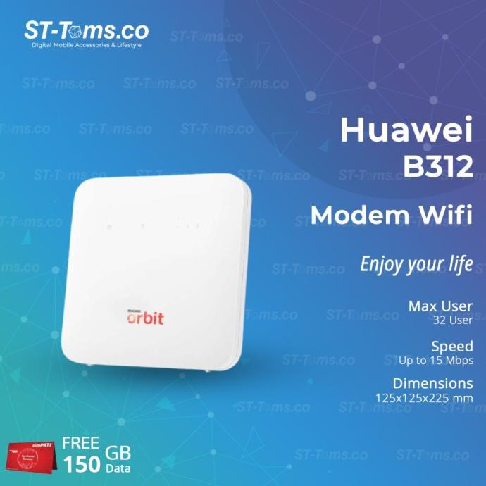 Jual Huawei B312 Modem Wifi Home Router 4G Telkomsel Orbit Star 2 ...