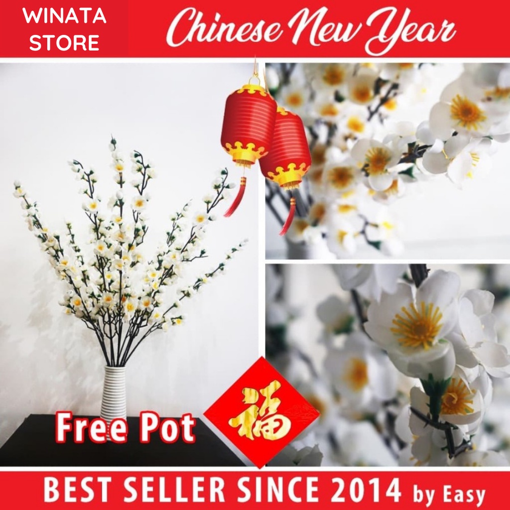 Jual Pohon Imlek Pohon Angpao Bunga Sakura Meihua Warna Warni Tinggi 60 ...
