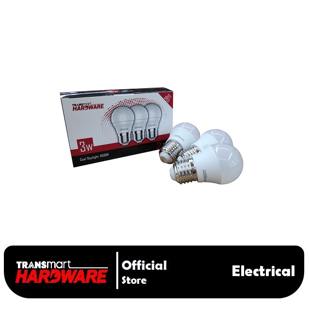 Jual TRANSMART HARDWARE Lampu Led Bulb 3W Pack (3 pcs) | Shopee Indonesia