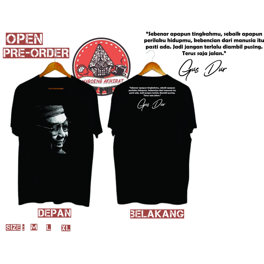 Jual KAOS DISTRO KEREN - KAOS GUS DUR - T SHIRT BAJU DISTRO PRIA WANITA ...