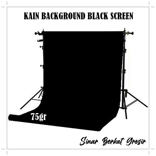 Jual Kain Background Hitam / Black Screen Backdrop / Spunbond Warna ...