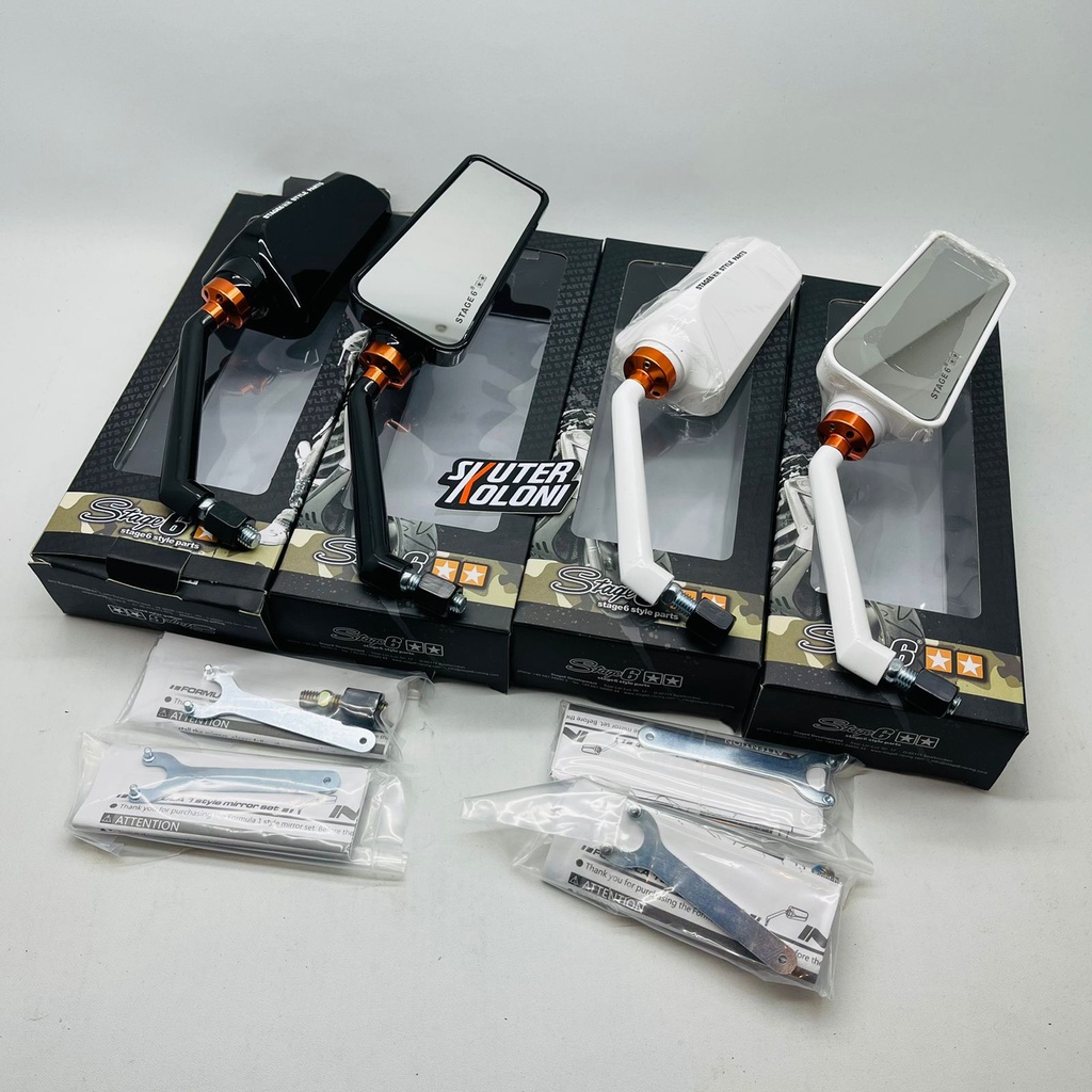 Jual Stage6 R/T F1 look Mirror Spion Set Vespa Modern Classic universal ...