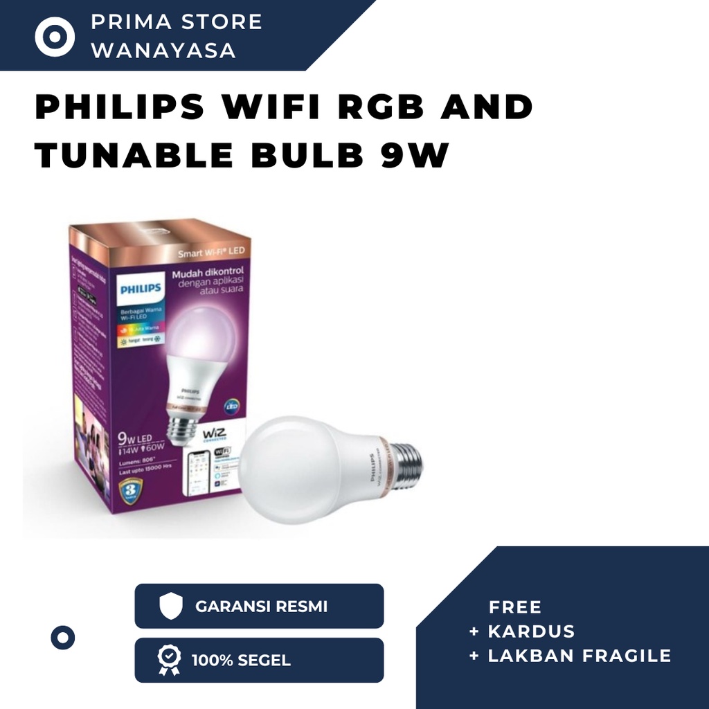 Jual Philips WiFi RGB and Tunable Bulb 9w | Shopee Indonesia