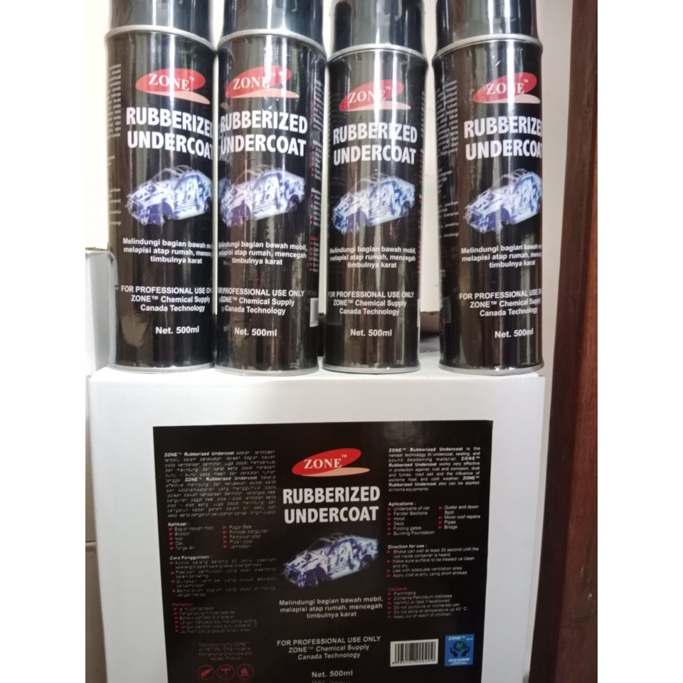 Jual Anti Karat Mobil Motor ZONE Rubberized Undercoat Semprot 500 ml ...