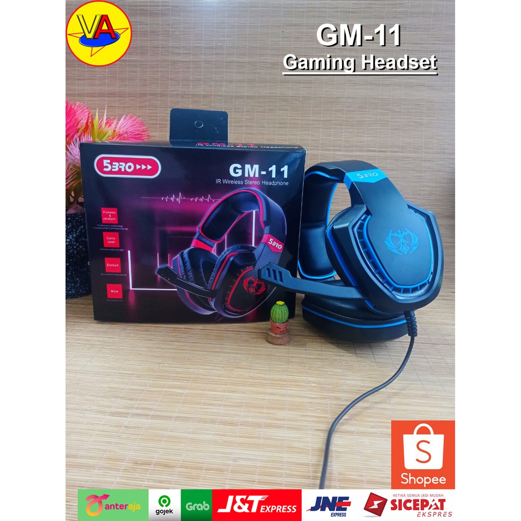 Jual 5BRO Headset Gaming Earphone GM-11 Sound Expert Mobile / PC ...