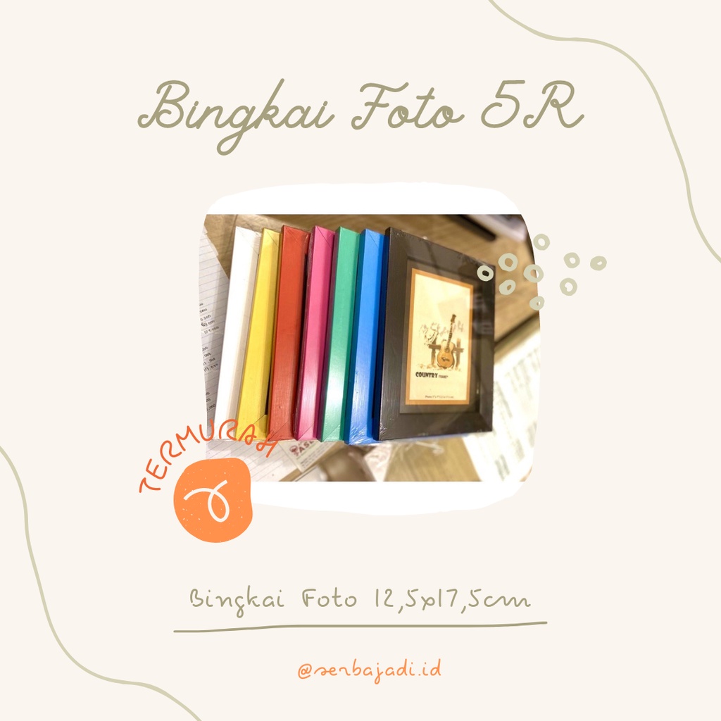 Jual BINGKAI FOTO 5r / BINGKAI KACA KAYU UKURAN 5x7inchi (12,5cmx17,5cm ...