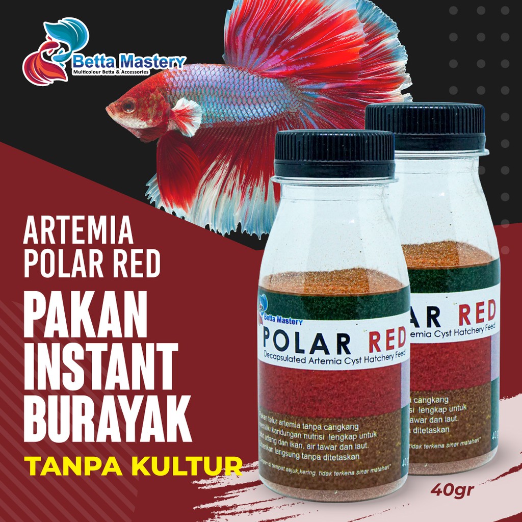 Jual VARIASI BARU !!! POLAR RED PAKAN INSTANT BURAYAK IKAN HIAS CUPANG ...