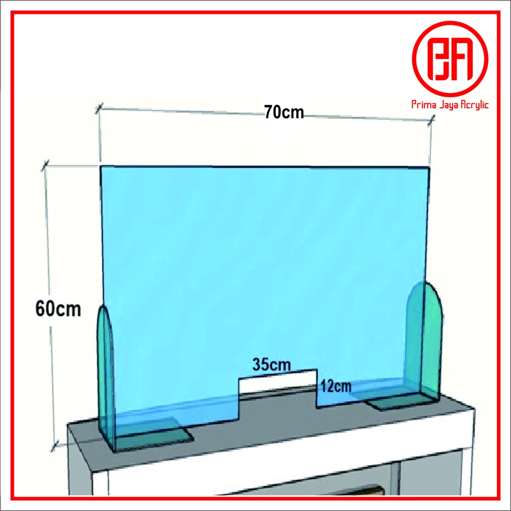 Jual PARTISI / SEKAT / PEMBATAS MEJA AKRILIK TEBAL 3MM | Shopee Indonesia