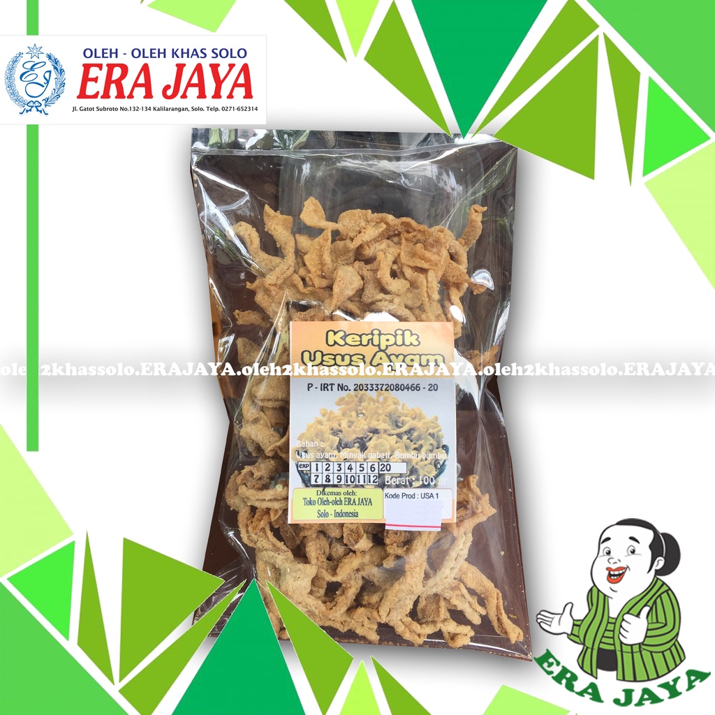 Jual Keripik Usus Ayam 100gr Era Jaya Solo | Shopee Indonesia