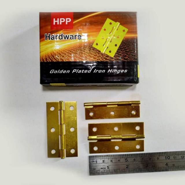 Jual ENGSEL TIPIS 3 INCH KUNING PER PASANG/ENGSEL JENDELA LEMARI KUPU ...