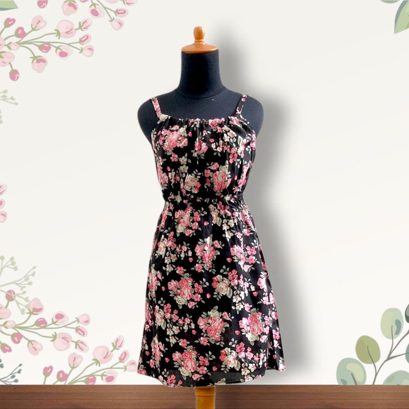 Jual Mini daster bunga kemben serut dada | Shopee Indonesia