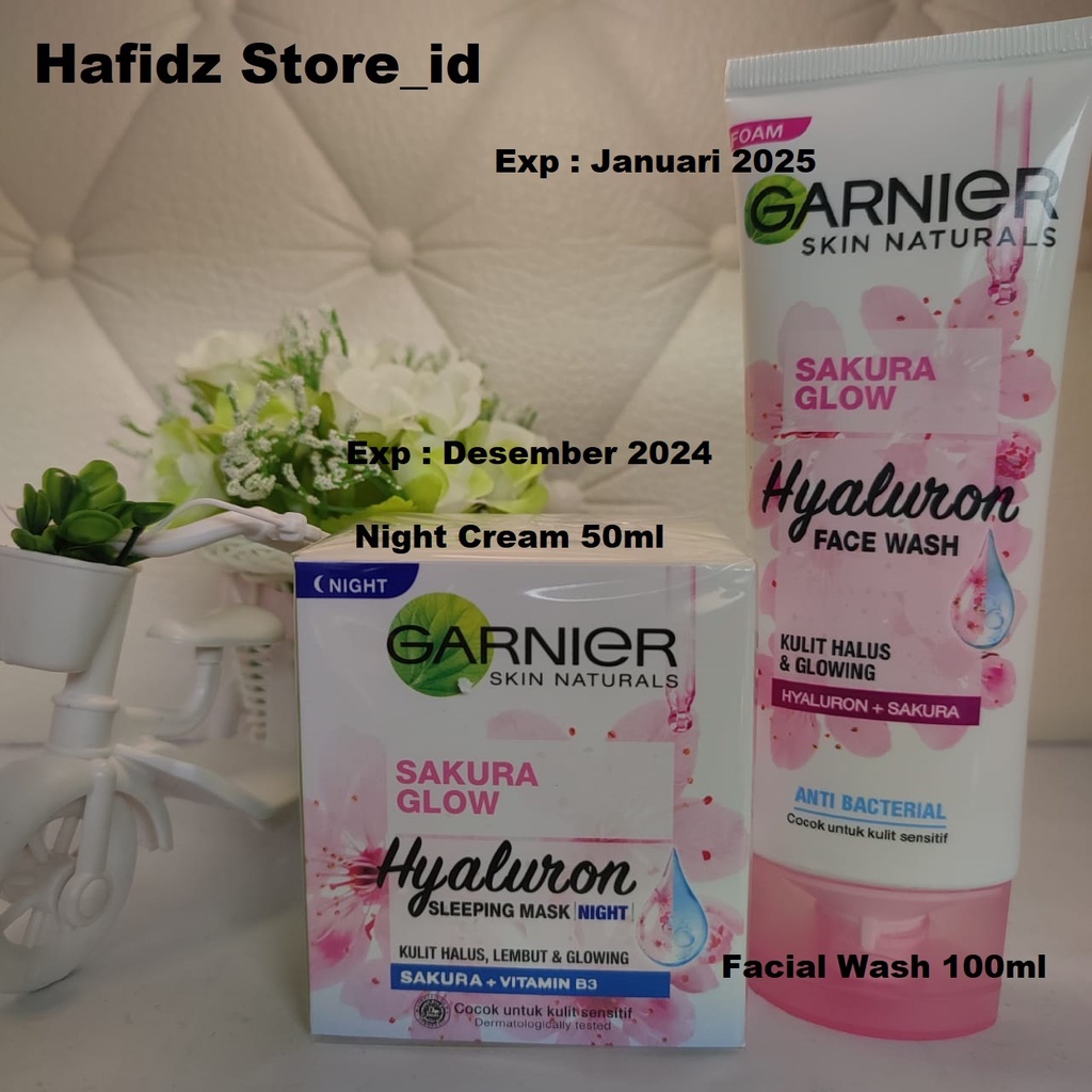 Jual Garnier Sakura Glow Hyaluron Sleeping Mask Night 50ml/Krim Malam ... Jual Garnier Sakura Glow Hyaluron Sleeping Mask Night 50ml/Krim Malam ...