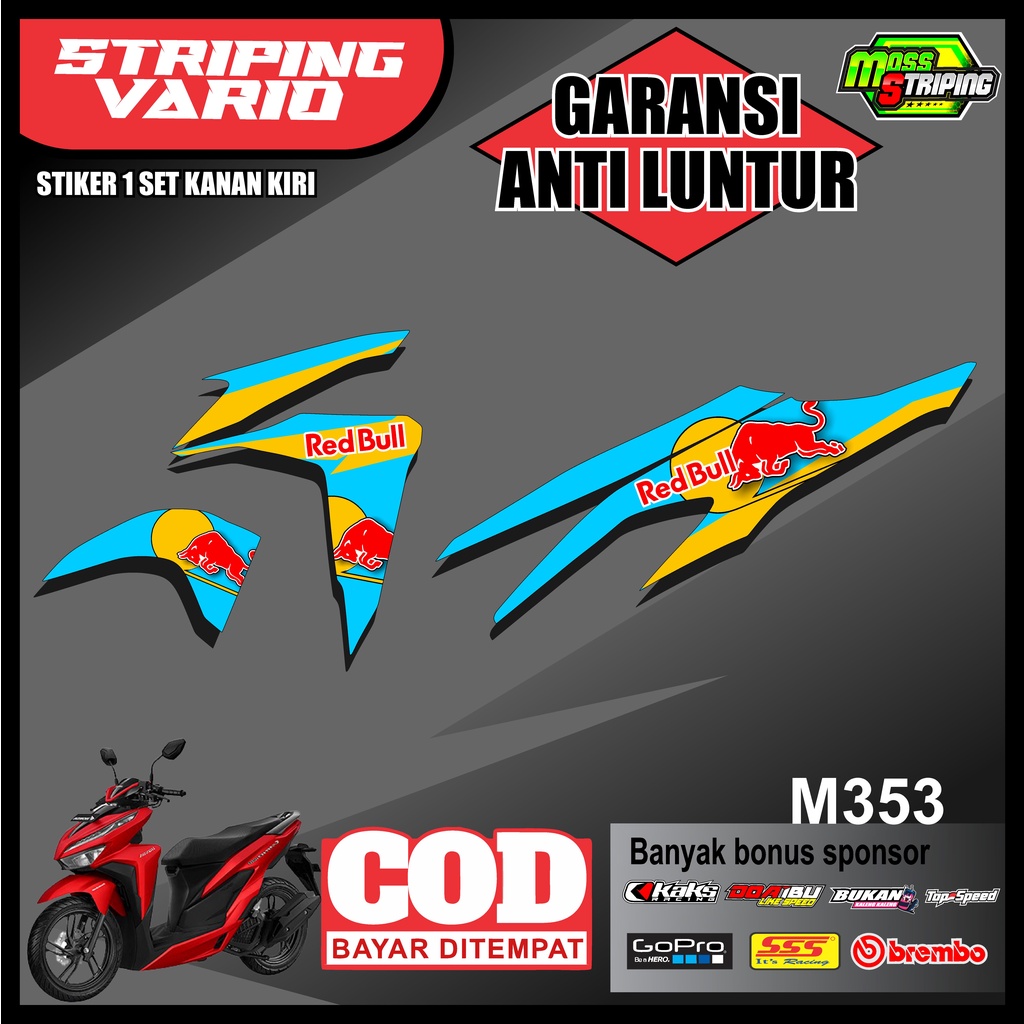 Jual VARIO NEW STICKER STRIPING VARIO FACELIFT - STIKER MOTOR HONDA NEW ...