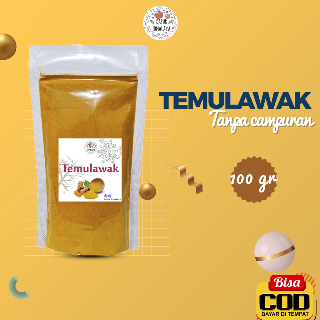 Jual TEMULAWAK BUBUK 100G CURCUMA GROUND ORIGINAL ASLI TANPA CAMPURAN ...