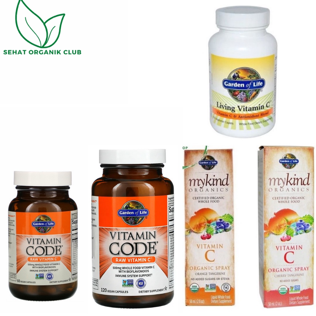 Jual Garden Of Life Vitamin Code Raw Vitamin C 60 Vegan Capsules ; Code ...