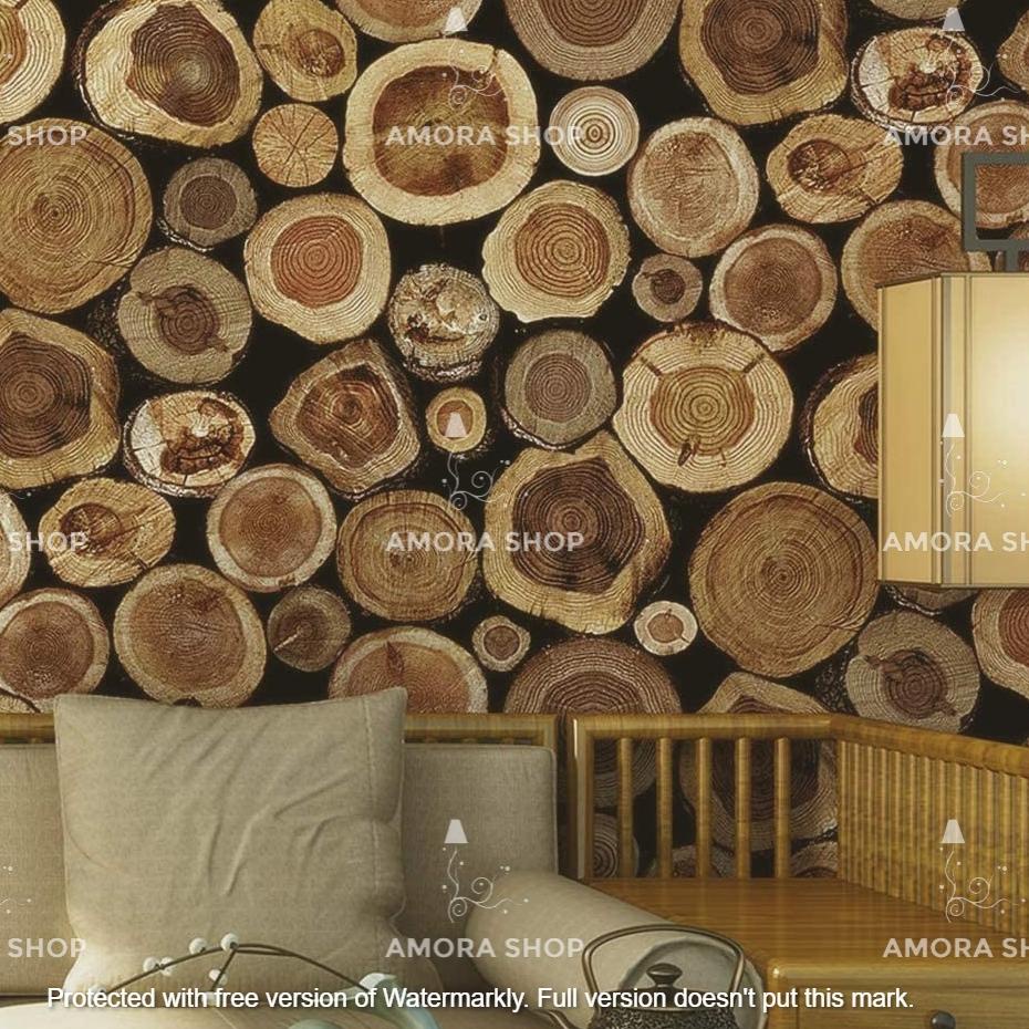 Jual Buruan Belanja Wallpaper Dinding Kayu Tumpuk 10m X 45cm | Shopee ...