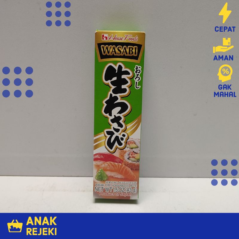 Jual Wasabi House Foods 43g - Neri Wasabi Pasta Tube Sushi Sashimi ...