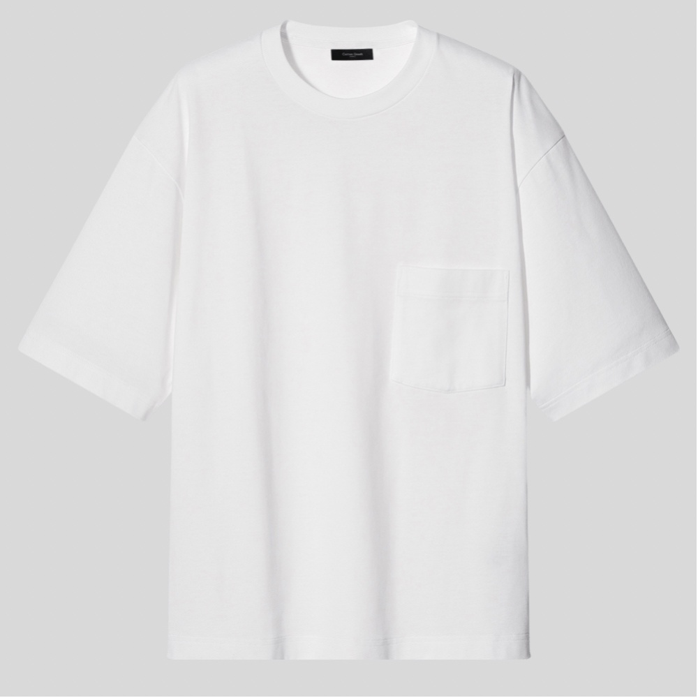 Jual Cotton Goods Kaos Polos Damar White Oversized Pocket | Shopee ...