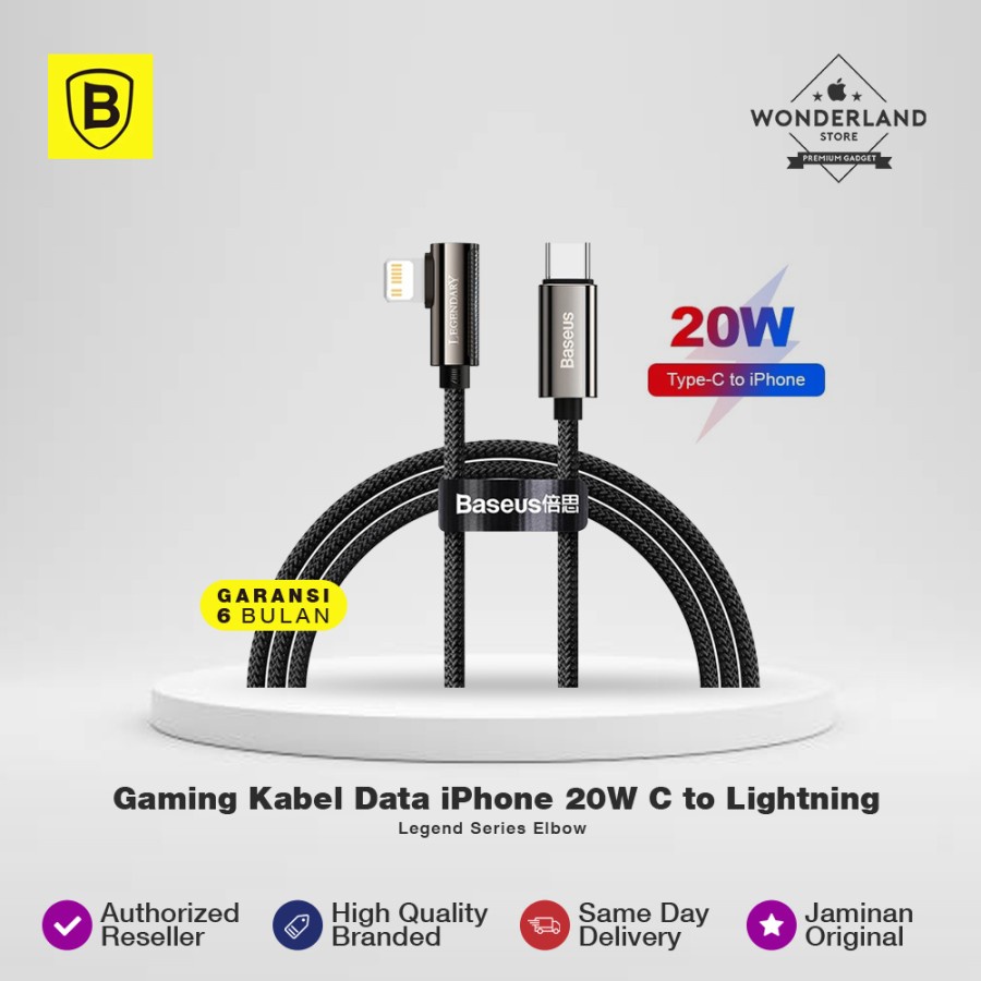 Jual Baseus Gaming Kabel Data iPhone Fast Charging 20W USB-C to ...