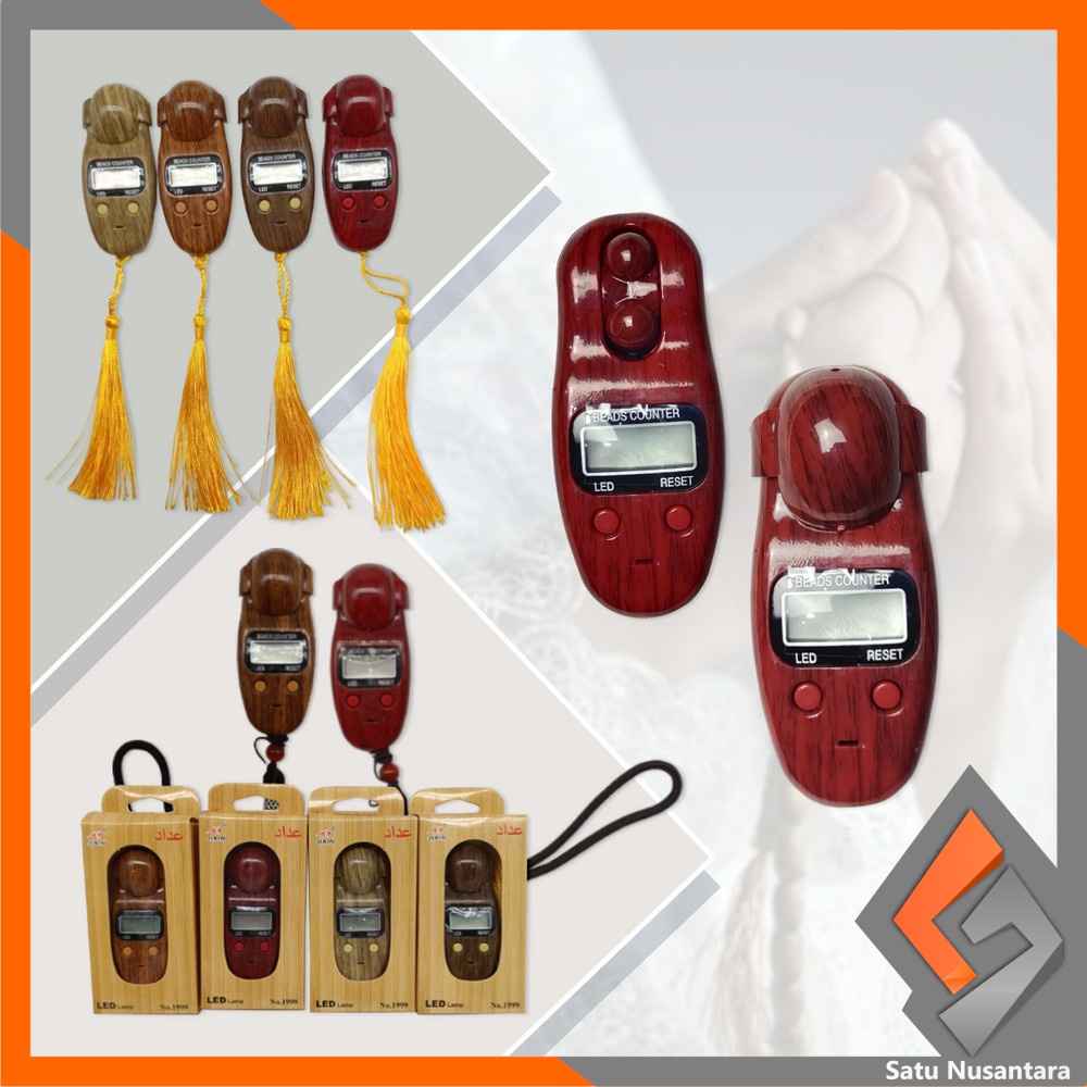 Jual SN-C383 Tasbih Digital Kayu / Tasbih Digital Premium Mini Tally Counter / Alat Hitung ...